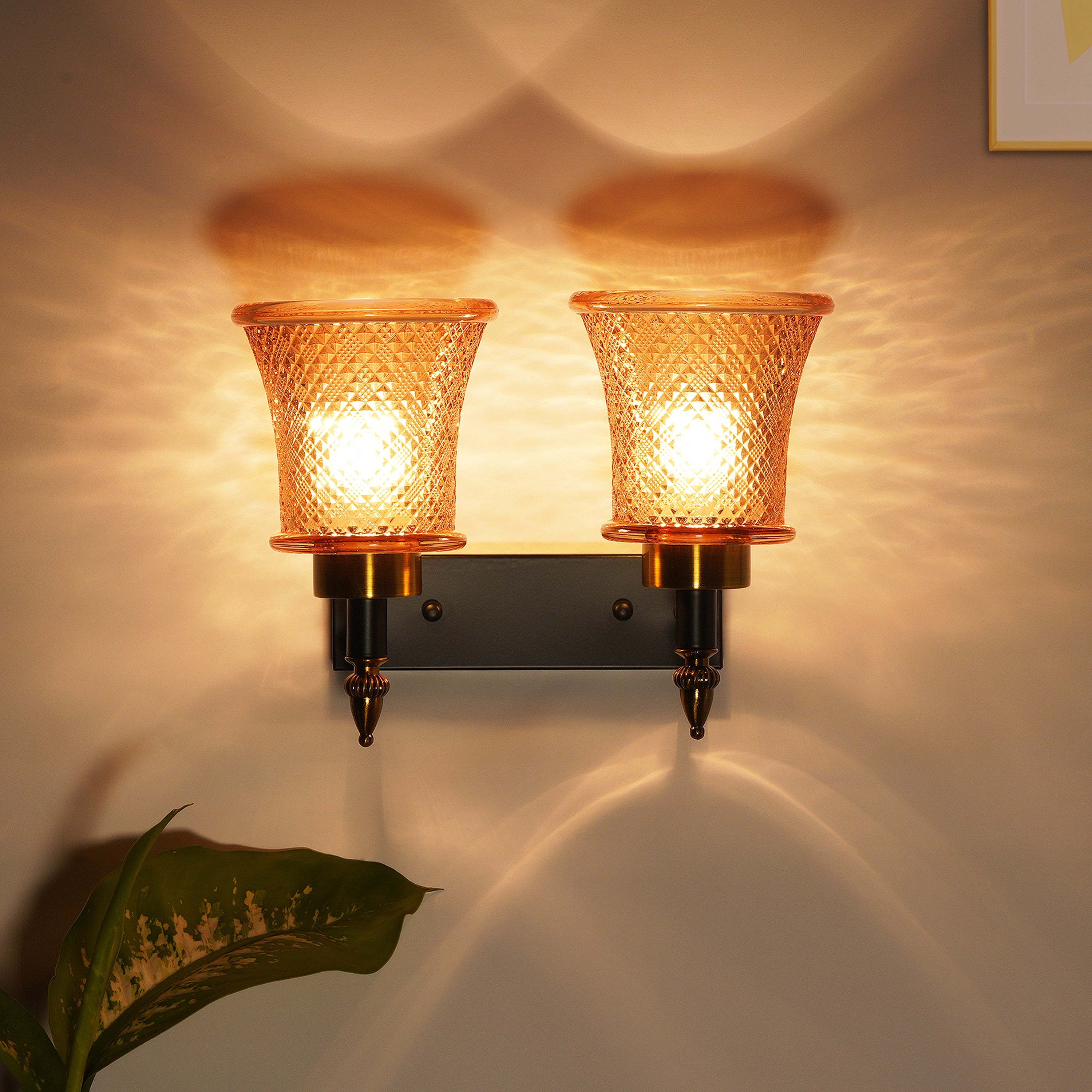 GUNNISLAKE Dual Light Glass and Metal Wall Light – KAPOOR-E ...